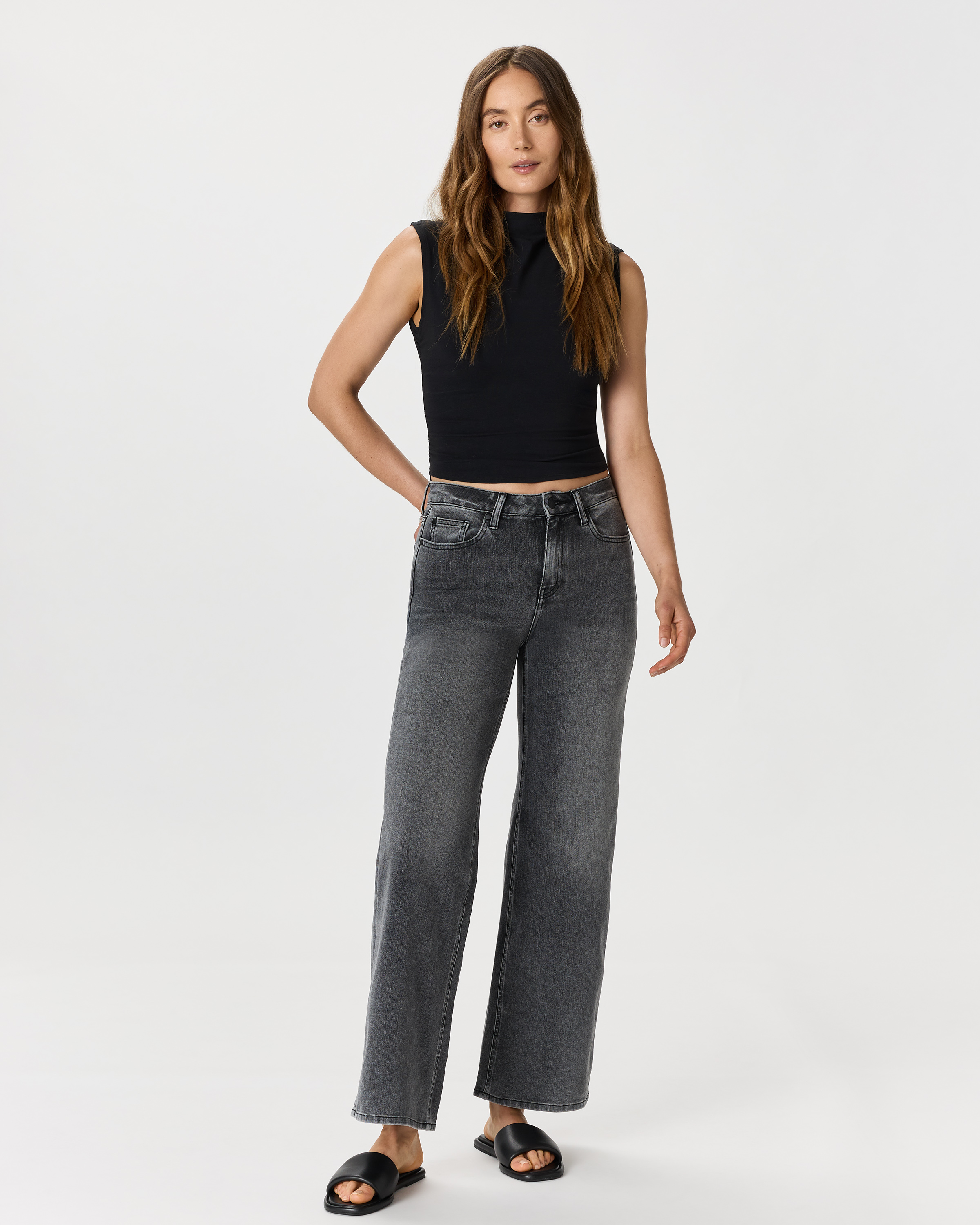 QUINCE Bella Stretch Wide Leg Jeans